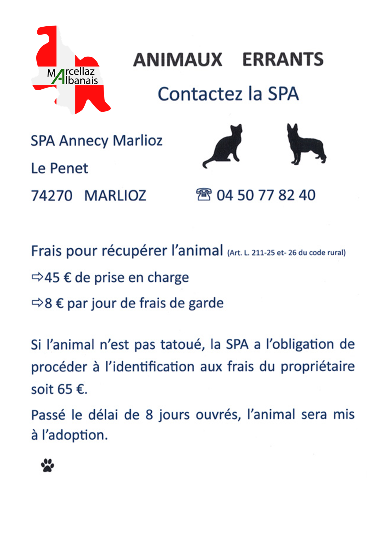 Reglementation animaux errants
